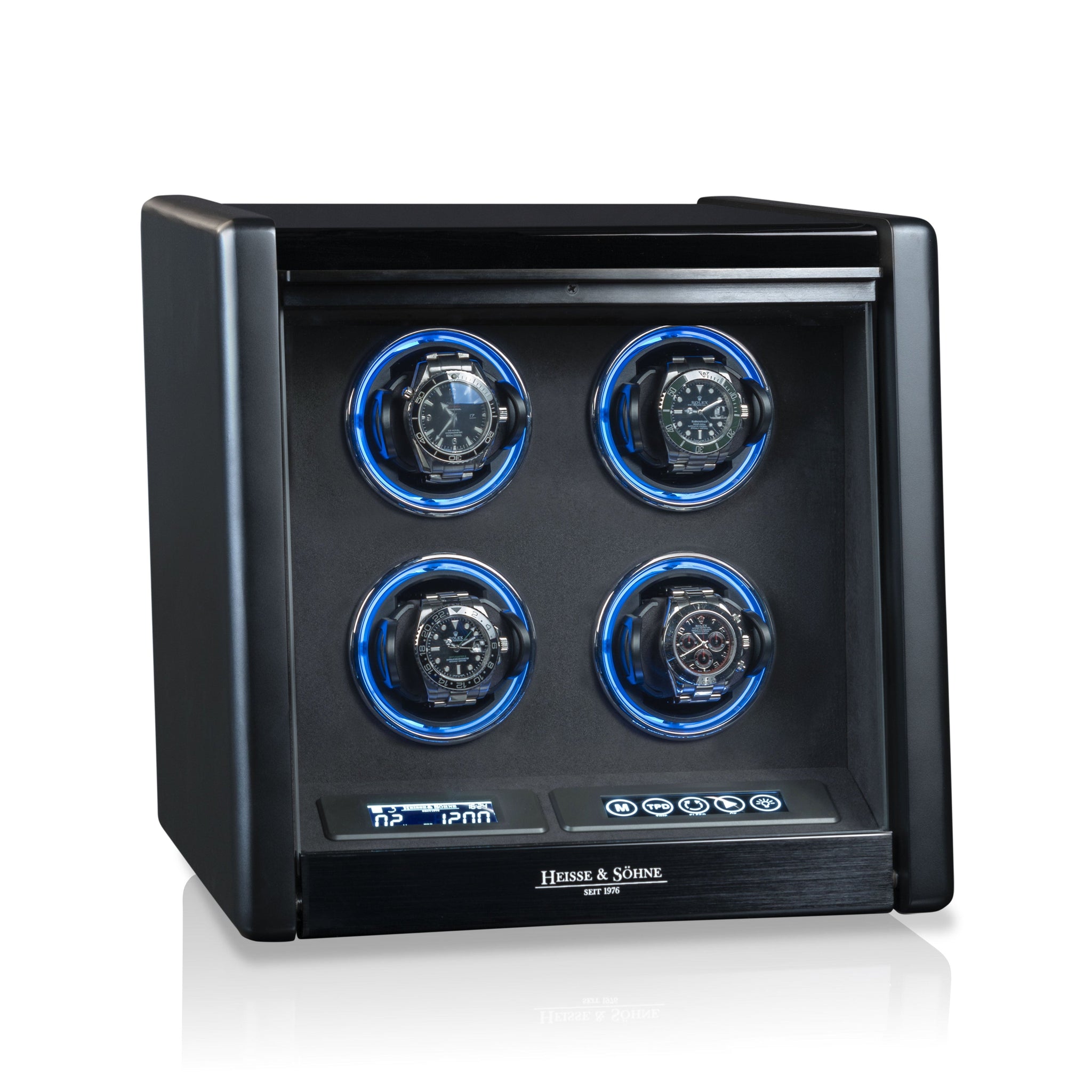 Madrid Watch Winder in Black for 4 Watches | Howard Fine Jewellers
