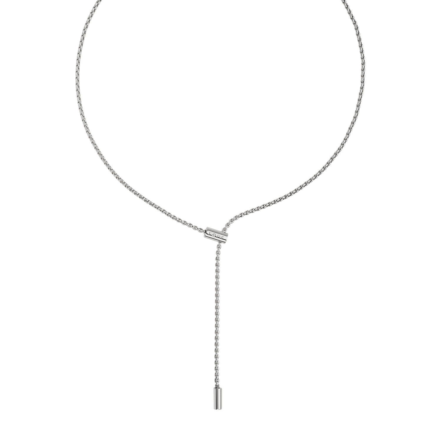 FOPE Aria Collection 18K White Gold Adjustable Lariat Necklace