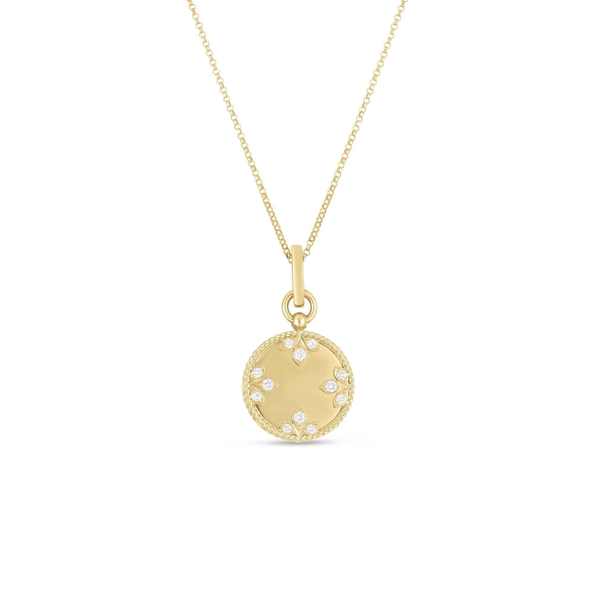 18K Colored Medallions Small Diamond Necklace | Howard Fine Jewellers